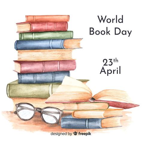 Premium Vector Watercolor World Book Day Background Watercolor