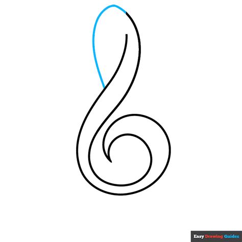 How To Draw A Treble Clef Really Easy Drawing Tutorial