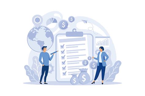 해외 전문가 또는 회사 개념 전문 사업가는 비거주자에게 금융 서비스를 제공합니다 세금 피난처 해외 사업 평면 디자인 현대 일러스트 레이 션 개념에 대한 스톡 벡터 아트 및