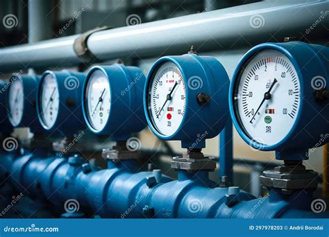 Industrial Gas Metering Instruments Generative Ai Stock Illustration Illustration Of