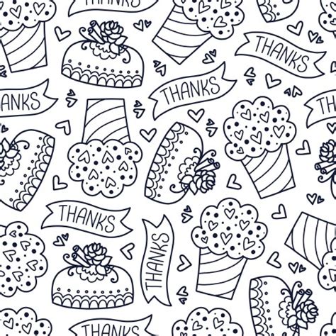 Cartoon Doodles Wedding Seamless Pattern Vector Image