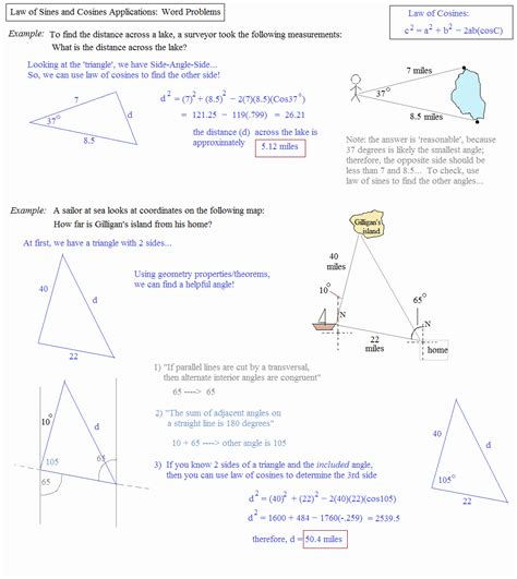 50 Trig Word Problems Worksheet Chessmuseum Template Library