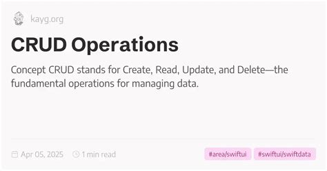 Crud Operations