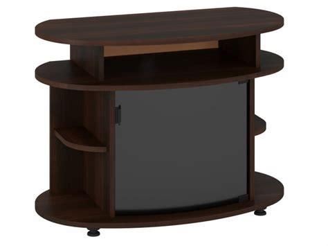 Тумба з відкритими полицями під телевізор з незвичайними заокругленими формами Пехотін Лондон