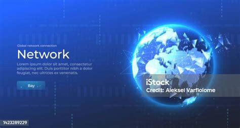 벡터 우주에서 행성 지구 도시의 깜박이는 조명 본토의지도 글로벌 통신 시스템 및 월드 와이드 웹 기술 및 커뮤니케이션 세계화 발광 구 0명에 대한 스톡 벡터 아트 및 기타