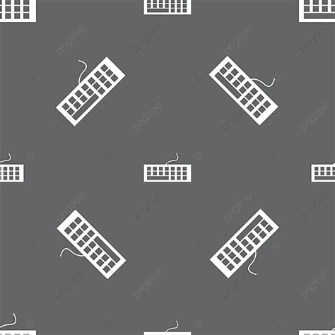 Continuous Pattern Of A Computer Keyboard Symbol On A Grey Backdrop In Vector Format Vector