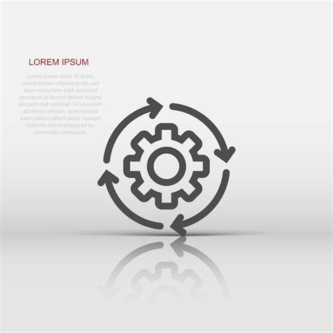 Premium Vector Workflow Icon In Flat Style Gear Effective Vector Illustration On White