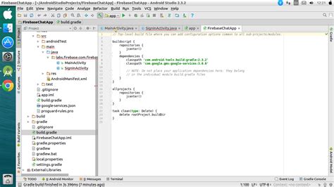 android cannot resolve auth in firebase chat application stack overflow
