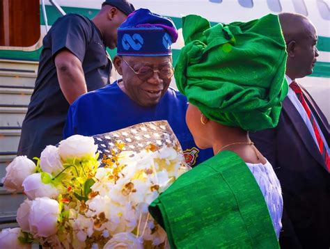 President Bola Ahmed Tinubu Arrives In Lagos Ahead Of The Christmas