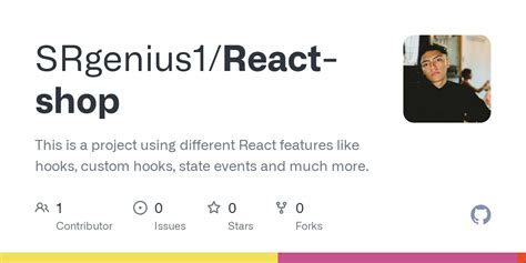 Github Srgenius1react Shop This Is A Project Using Different React Features Like Hooks