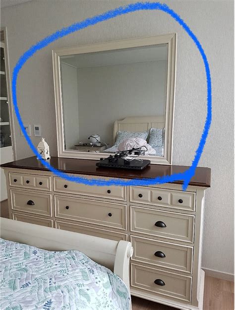 미라지 가구 빈티지 원목 프레임 거울 당근 중고거래