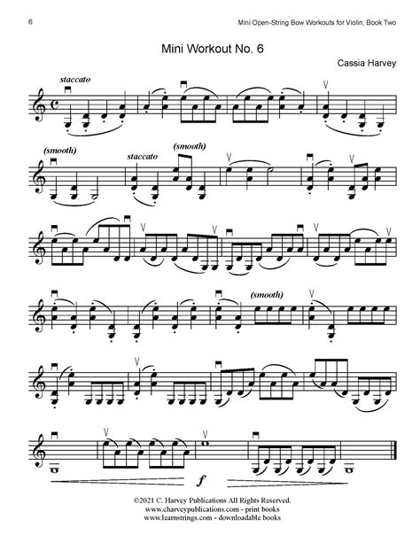 Better Bowing Articulation Free Mini Open String Workouts For Violin Book Two C Harvey