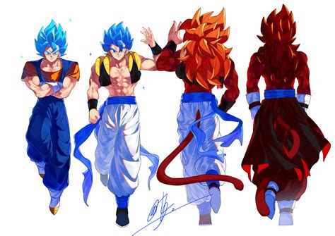 Gogeta Vegetto Vegetto And Gogeta Dragon Ball And 3 More Drawn By