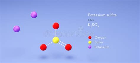 Potassium Sulfite Molecule Molecular Structures E225 3d Model