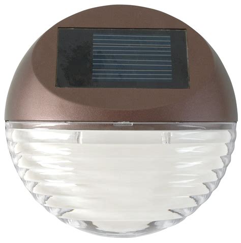 Moonrays 95027 Solar Deck Light Wall Mount Sconce Round Round Sconce Swiftsly