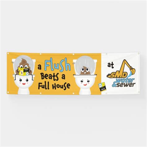 Smd Flush Beats A Full House Banner Zazzle
