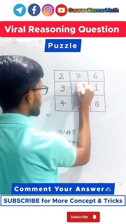 Puzzle Reasoning Puzzle Find Logic And Comment Your Answer By Gaurav Kumar Shorts Puzzle