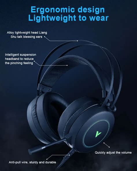 Phandco Pc Depot Rapoo Vh160 7 1 Virtual Surround Usb Wired Gaming Headset Black