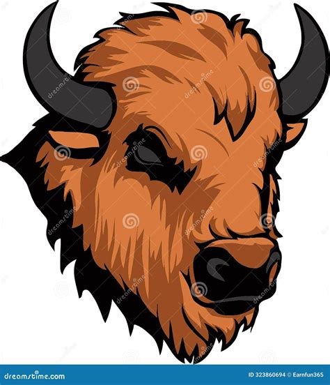 Bold And Majestic Bison Head Vector Silhouette Stock Vector Illustration Of Ideal Cartoon