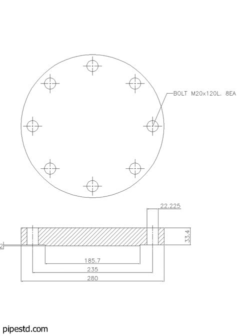 Blind Flange 5 Inch Class 300 Pipe Dimension And Piping Information