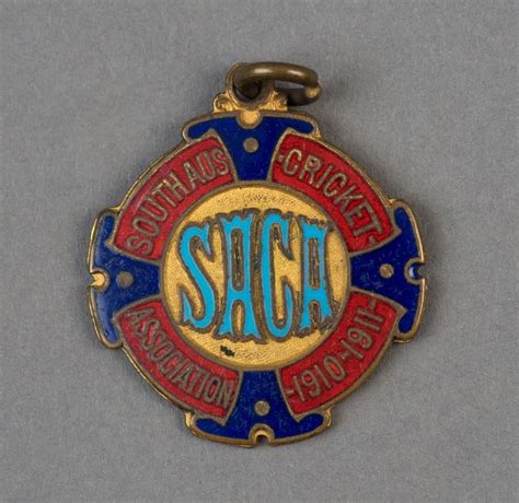 Sa Cricket Association 1910 11 Membership Fob 660 Sporting
