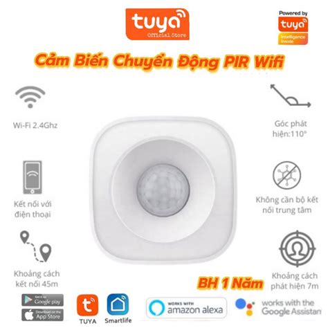 Cảm Biến Phát Hiện Chuyển Động Pir Motion Sensor Hệ Tuya Kết Nối Wifi App Smart Life Tuya