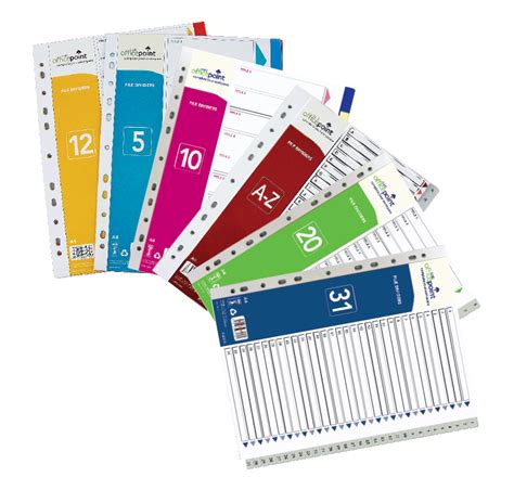 OP FILE DIVIDER PVC 12SET FILD12A WITH NO Office Mart