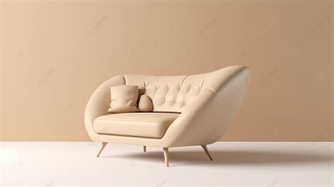 프로필 보기에서 작은 베이지색 소파의 3d 렌더링 안락 의자 소파 의자 좌석 배경 일러스트 및 사진 무료 다운로드 Pngtree