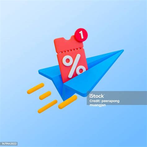 3d 최소 특별 행사 프로모션 플래시 판매 아이콘입니다 퍼센트 태그가 있는 종이 비행기 3d 그림입니다 클리핑 패스가 포함되어 있습니다 0명에 대한 스톡 사진 및 기타