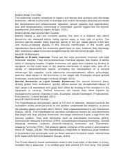 Understanding The Endocrine System And Major Hormones Course Hero