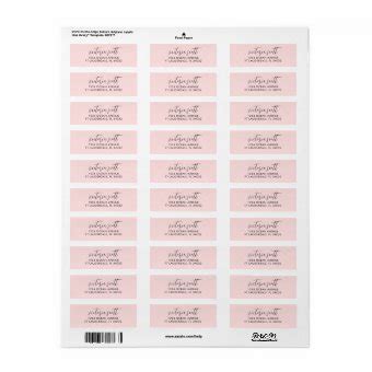 Chic Script Return Address Labels Modern Pink Zazzle