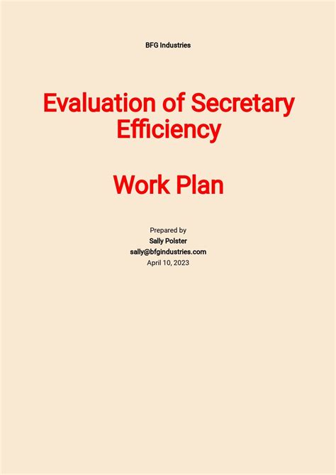 79 FREE Work Plan Templates Edit Download Template Net