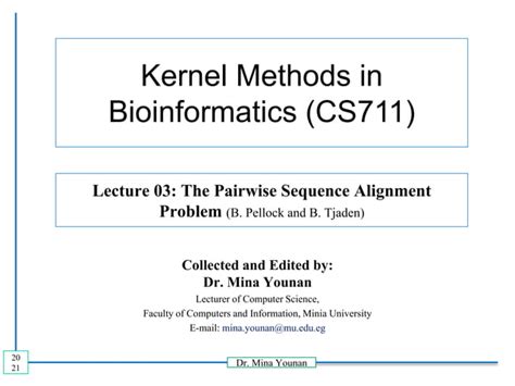 03 km bio the pairwise sequence alignment problem pdf