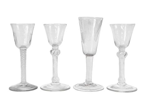 Lot 604 Four English Drinking Glasses