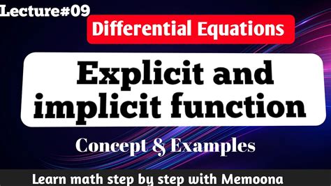 What Is Explicit Function And Implicit Function In Urduhindi Youtube