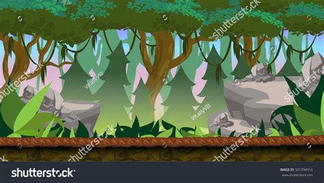 Forest Game Background 2d Game Application 库存插图 501294916 Shutterstock