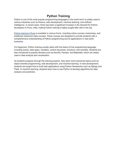 Ppt Python Training In Pune Powerpoint Presentation Free Download Id11960172