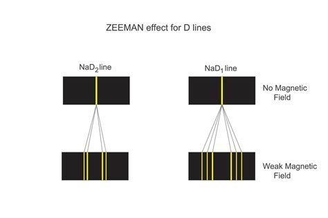 Zeeman Effect Splitting Of Spectral Lines In A Magnetic Field