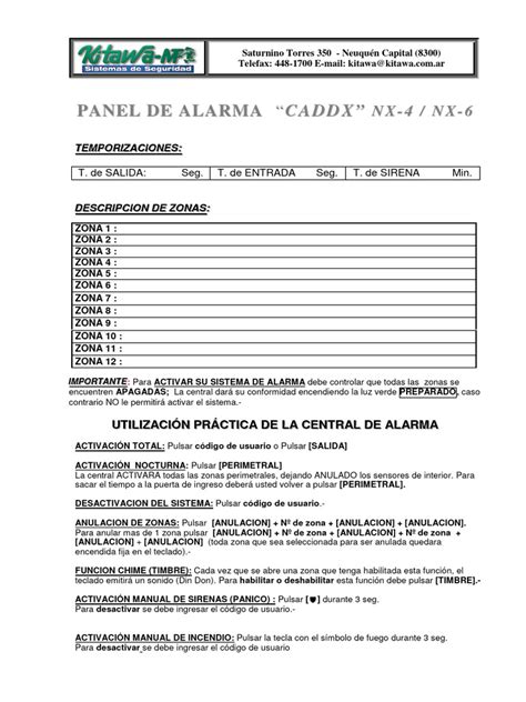 Caddx Nx 4 Nx 6 Nx 8 Pdf Informática