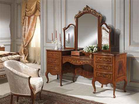 Classic Louvre Bedroom Dressing Table With Mirror Vimercati Classic