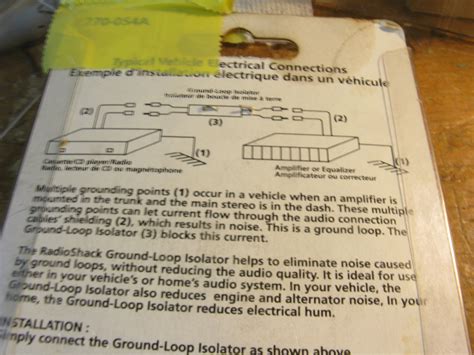 Audio System Ground Loop Isolator Left Over Radio Shack Stock All