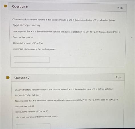 Solved Observe That For A Random Variable Y That Takes On