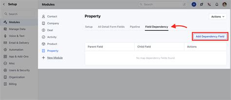 Map Dependency Fields Salesmate
