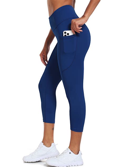Neleus Womens High Waist Capri Yoga Leggings Cropped Workout Pants