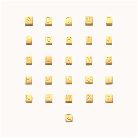 14k Initial Cube Necklace Gold Necklace With Initial Mamaloves