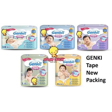 Genki Tape Diapers X3 Packs Nb78s78m64l54xl46 Shopee Singapore