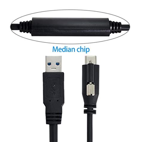 Cy Cable Usb C Usb 3 1 Type C Locking Connector To Standard Usb3 0 Data Cable With Panel Mount