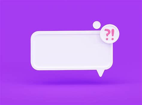 premium photo 3d speech bubble icon with question and exclamation