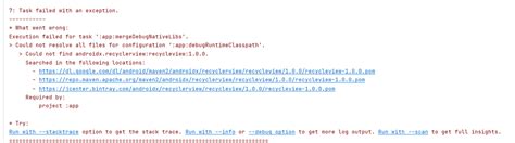 安卓运行报错：task Failed With An Exception Try Run With Stacktrace