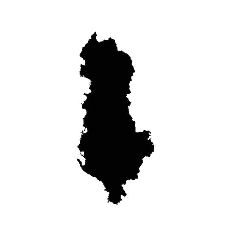 Mapa Vetorial Da Albânia Vetor Premium